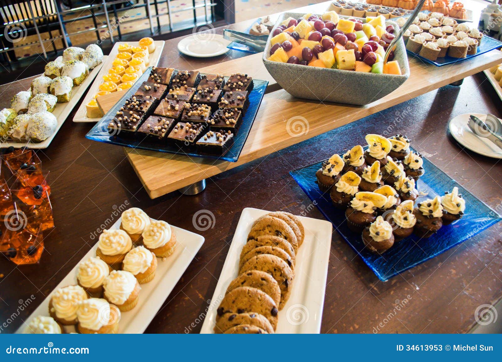 Assorted Pastries Arranged on Stock Image - Image of colored, blueberry ...