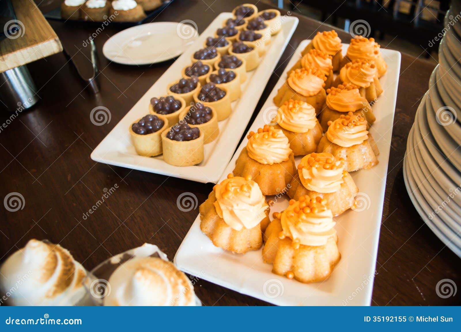 Assorted Pastries Arranged on Stock Image - Image of sweets, dessert ...
