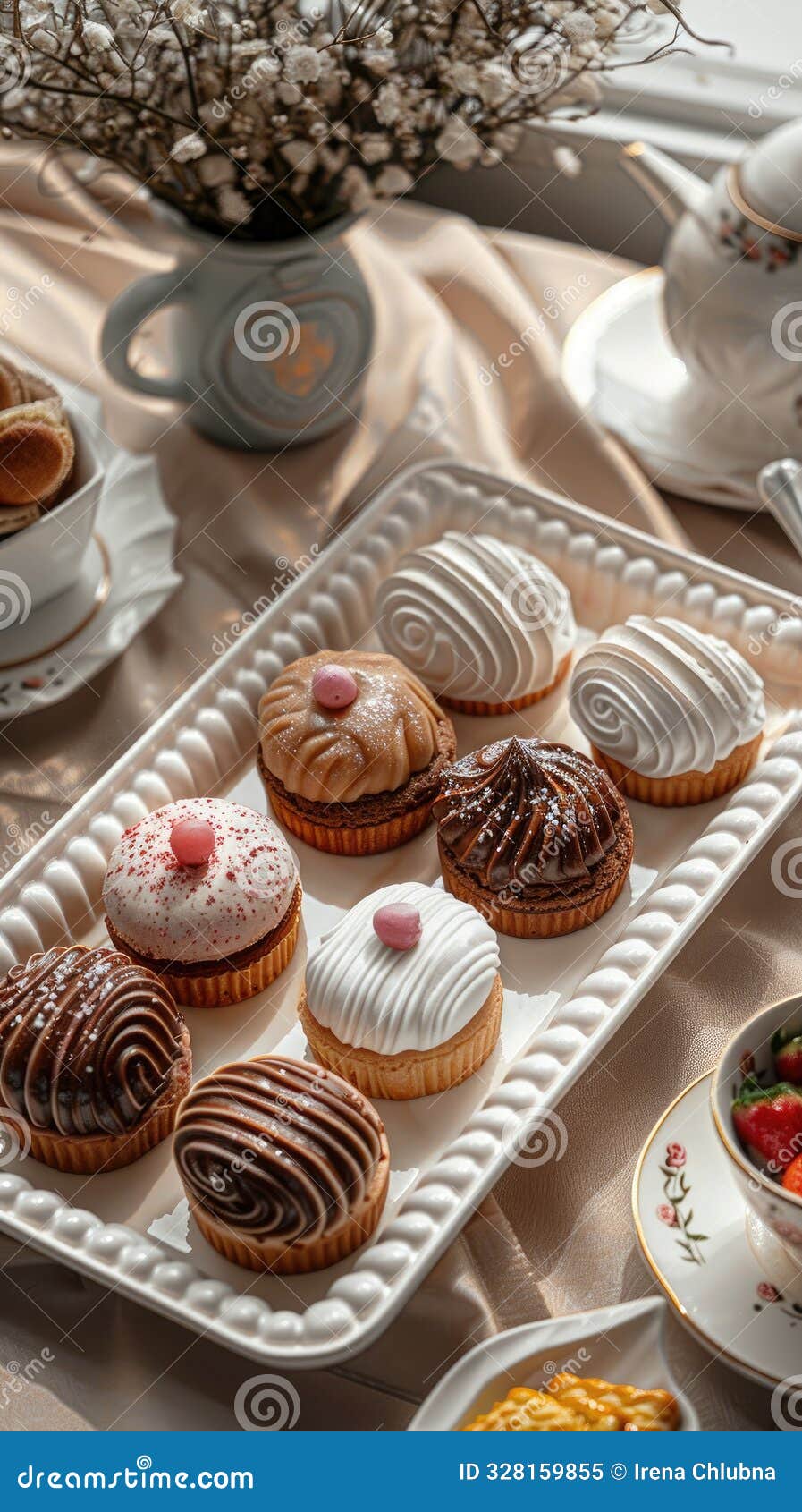 Assorted Pastries and Desserts Stock Illustration - Illustration of ...