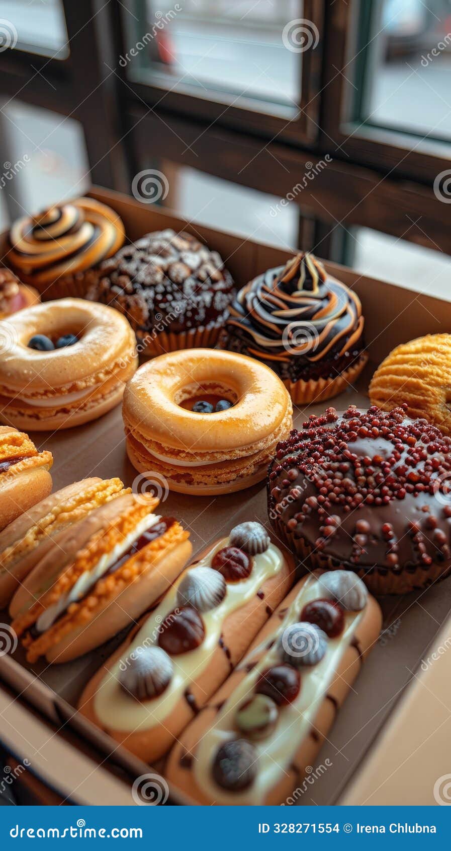 Assorted Pastries and Desserts Stock Illustration - Illustration of ...