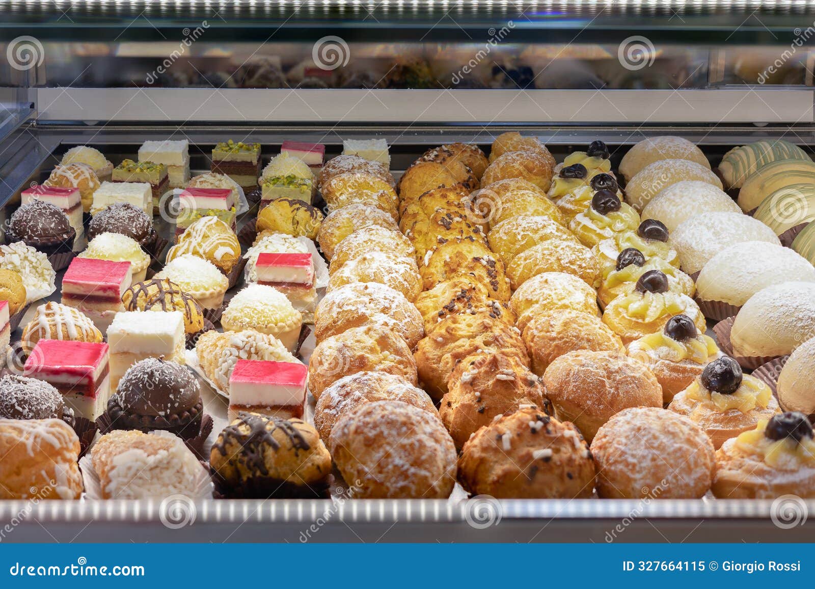 Assorted Pastries on Exhibition Inside a Pastry Shop Stock Image ...