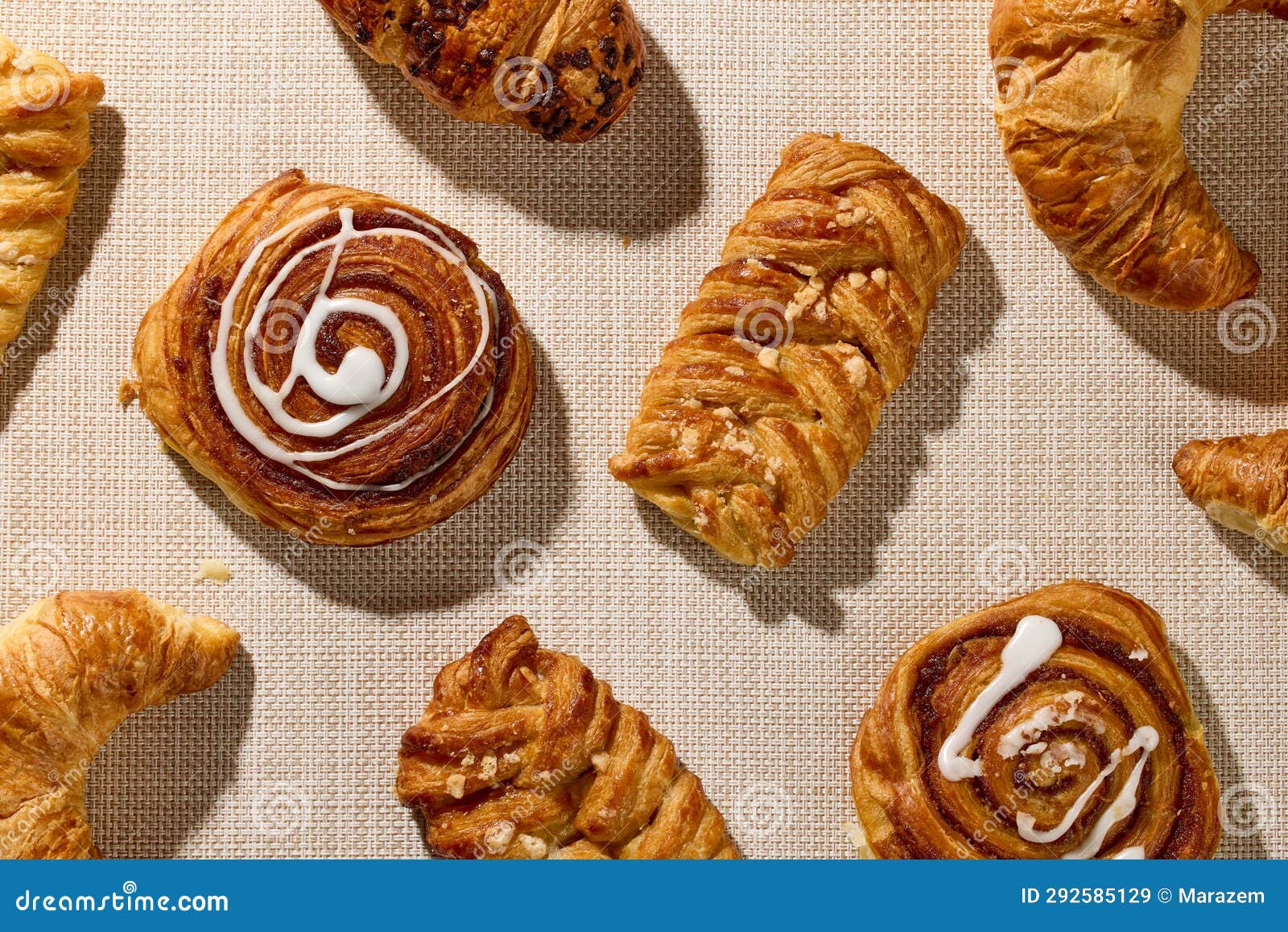 Assorted Pastries, Croissants, Buns Stock Photo | CartoonDealer.com ...