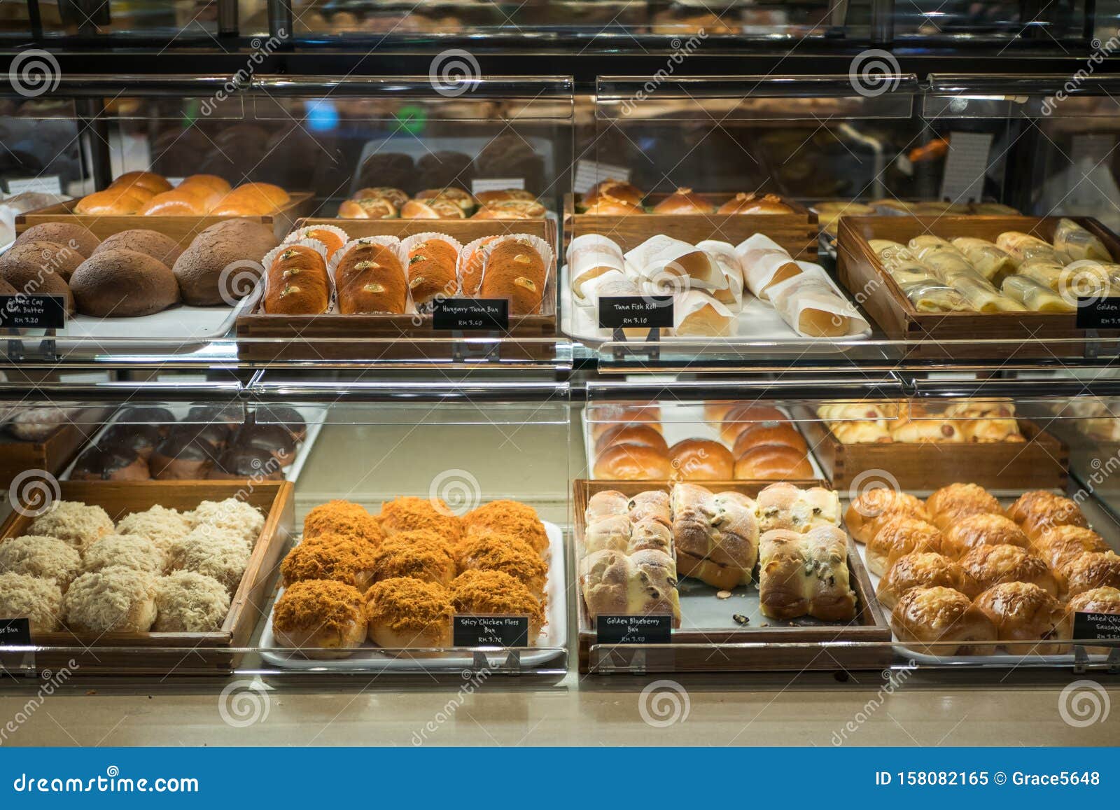 Assorted Pastry and Bread Arranged on Tray Stock Image - Image of cake ...
