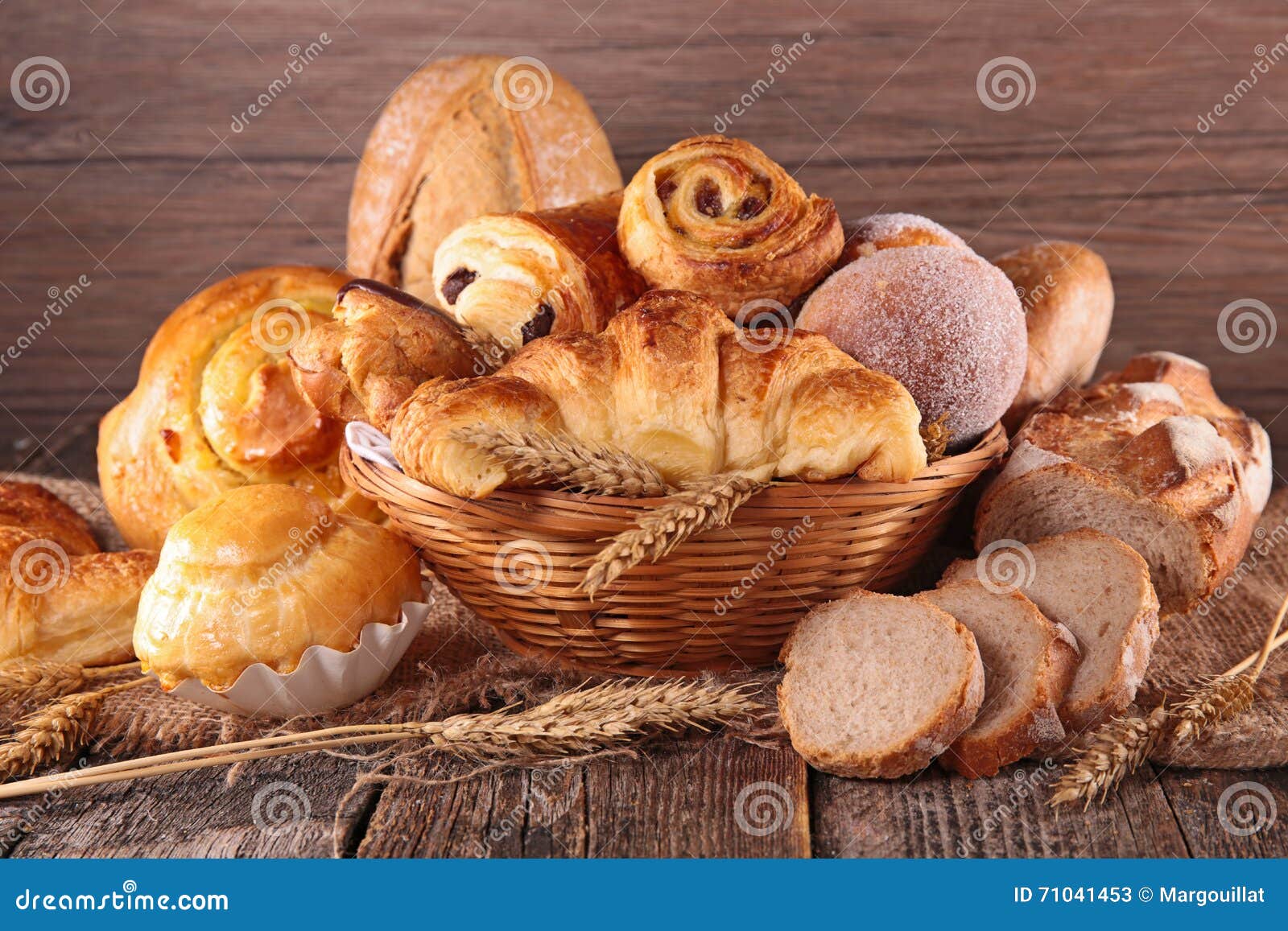 Assorted pastry and bread stock image. Image of arrangement - 71041453