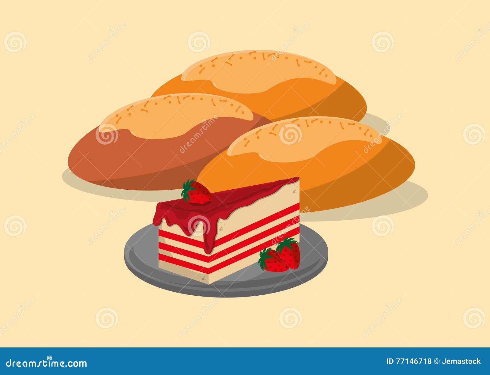 Assorted pastry image stock vector. Illustration of menu - 77146718