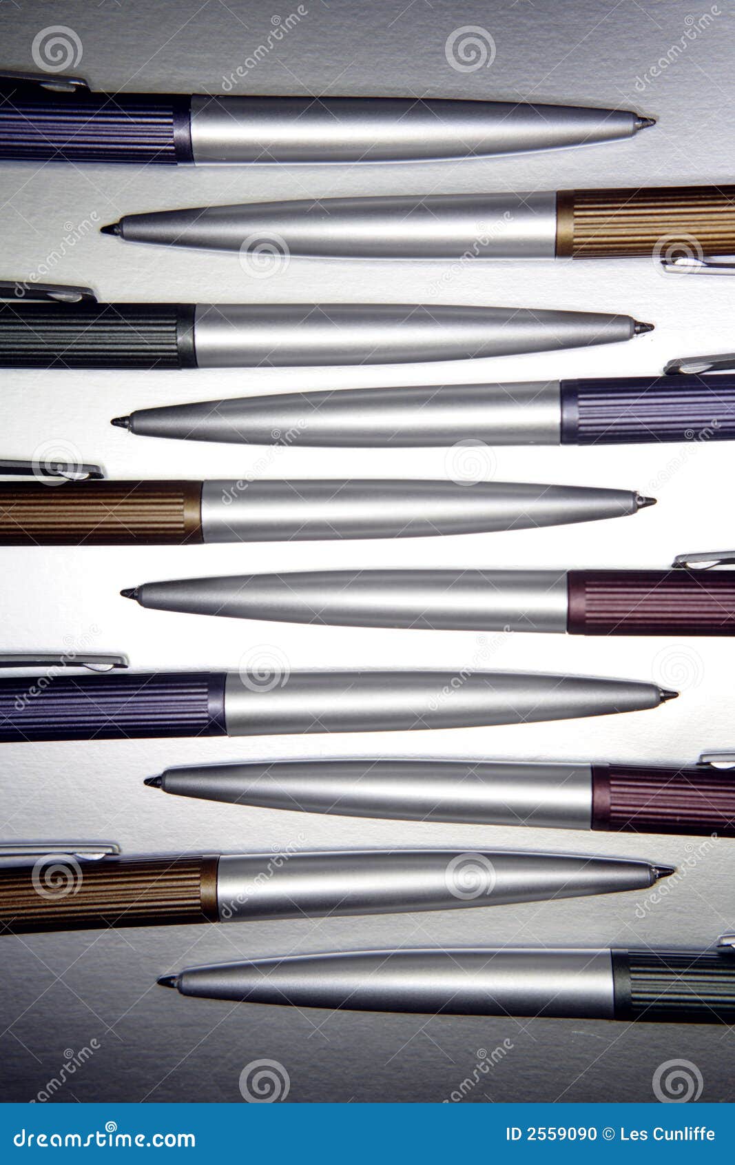 Assorted pens stock photo. Image of pens, colored, rows - 2559090