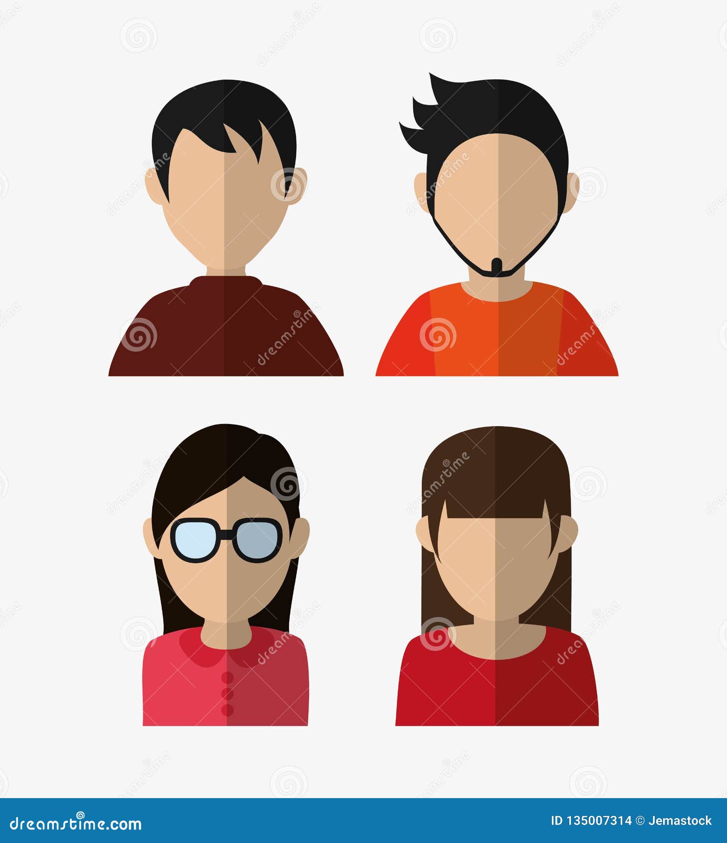Assorted People Portrait Icons Image Stock Vector - Illustration of ...