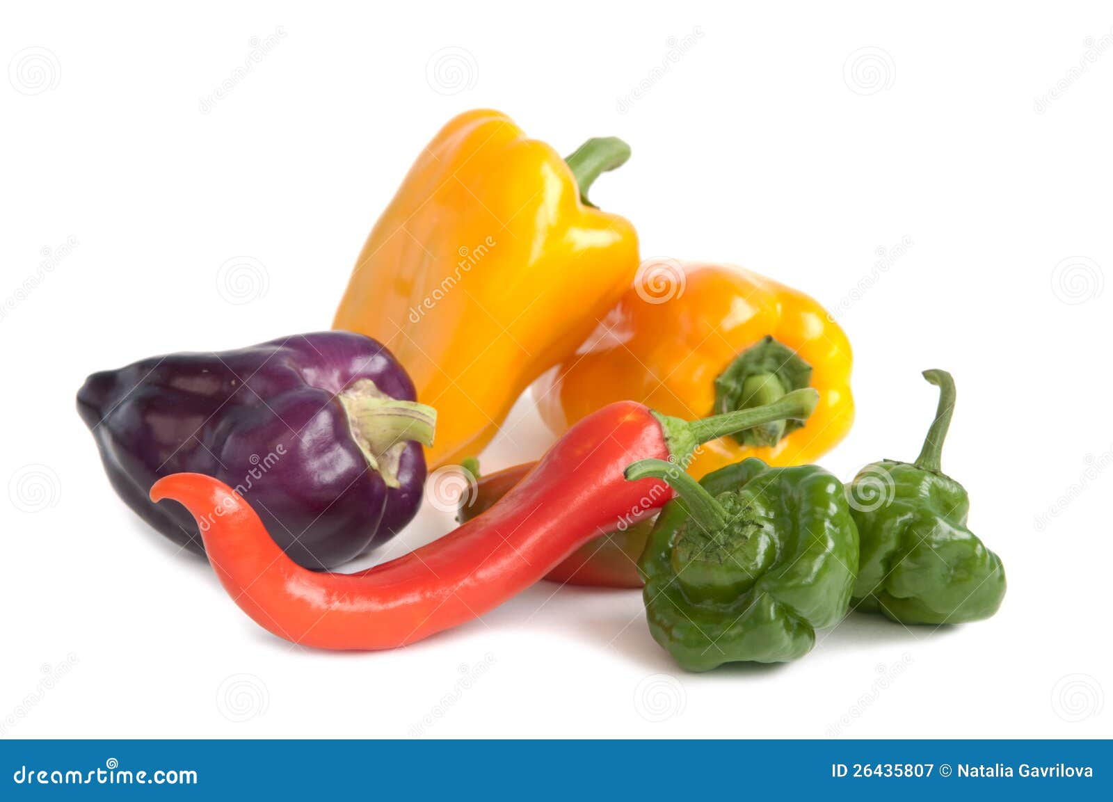 Assorted peppers stock image. Image of yellow, color - 26435807