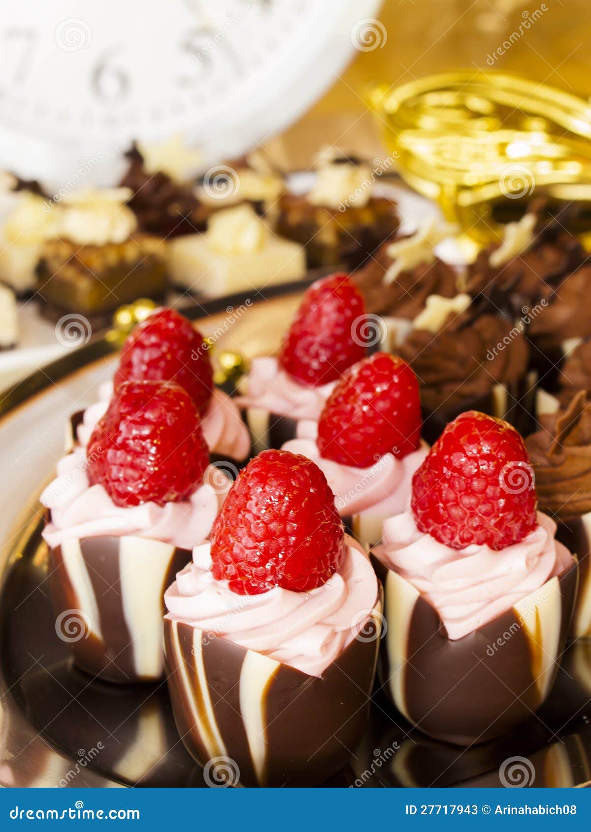 Assorted Petite Party Pastries Stock Image - Image of colors ...