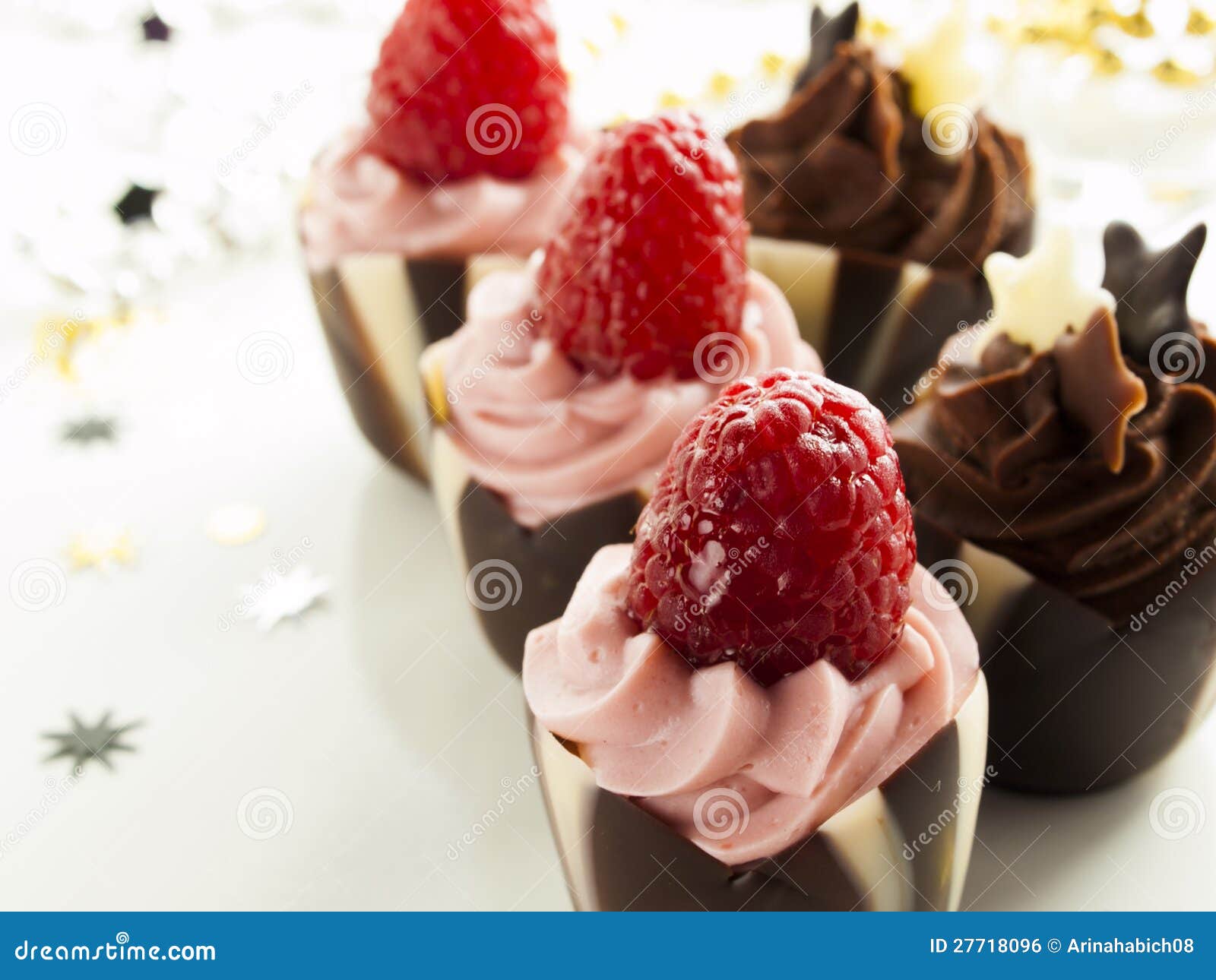 Assorted Petite Party Pastries Stock Photo - Image of rubus, holiday ...