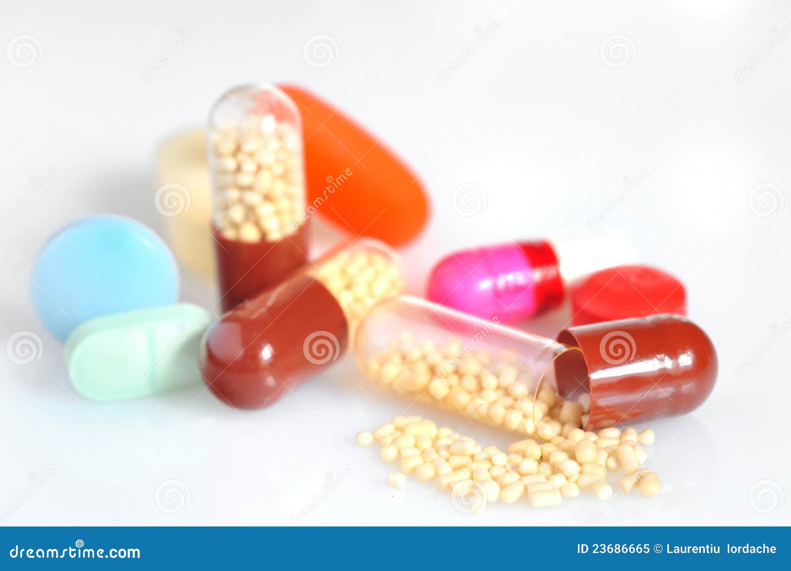 Assorted pills stock image. Image of prescription, medication - 23686665