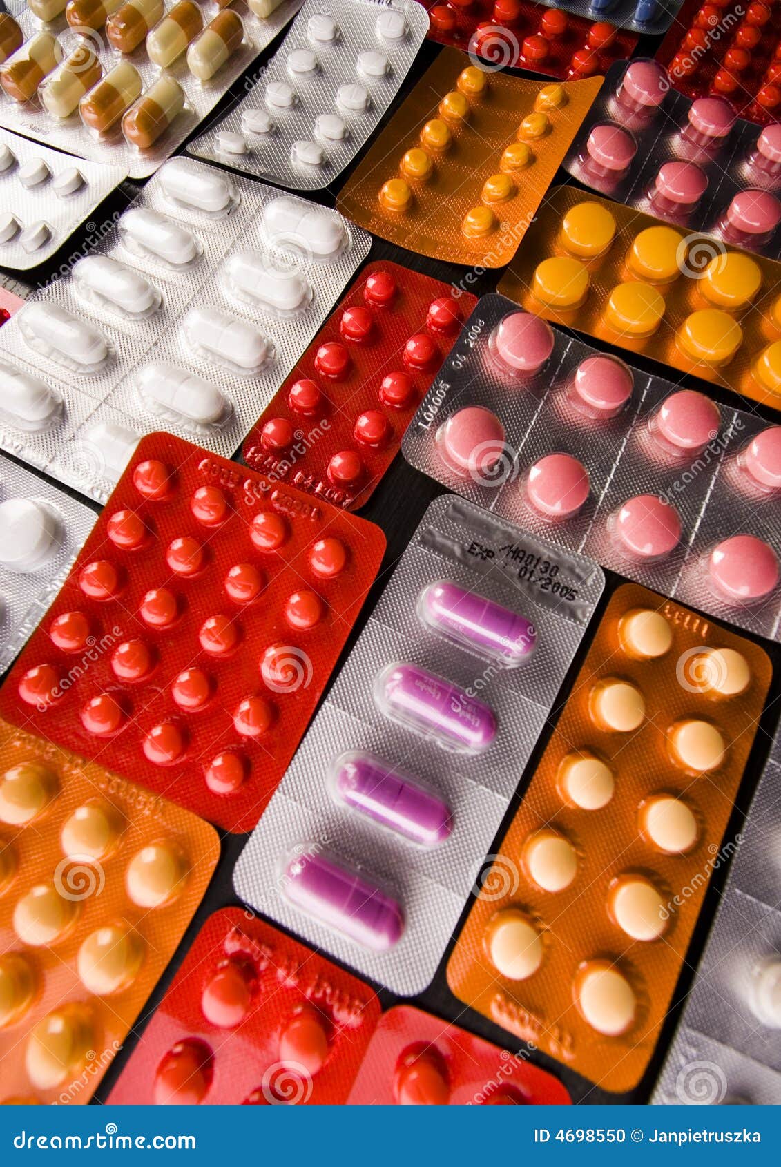 Assorted Pills in Packages stock photo. Image of drugs - 4698550