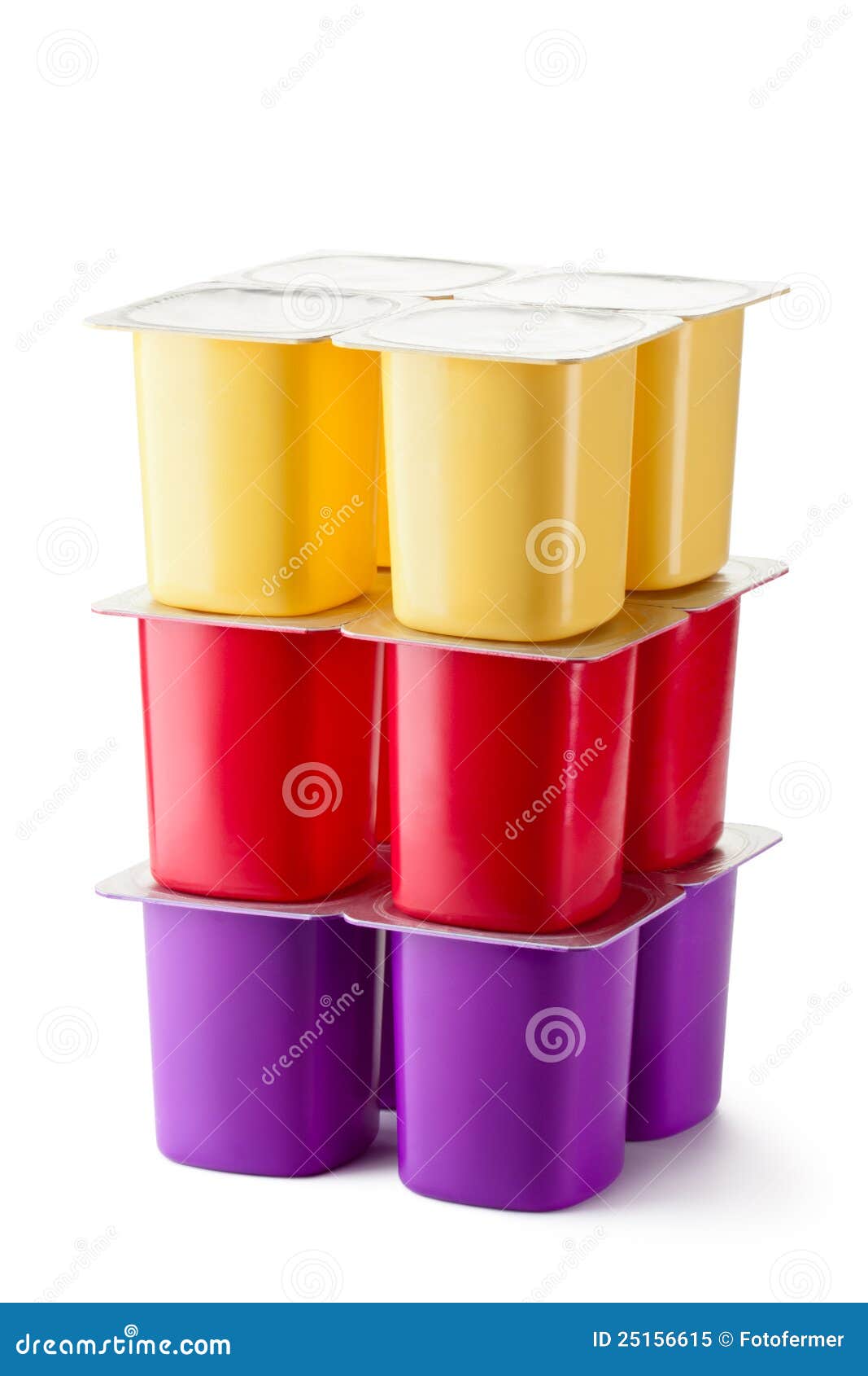 Assorted Plastic Containers for Dairy Products Stock Image - Image of ...