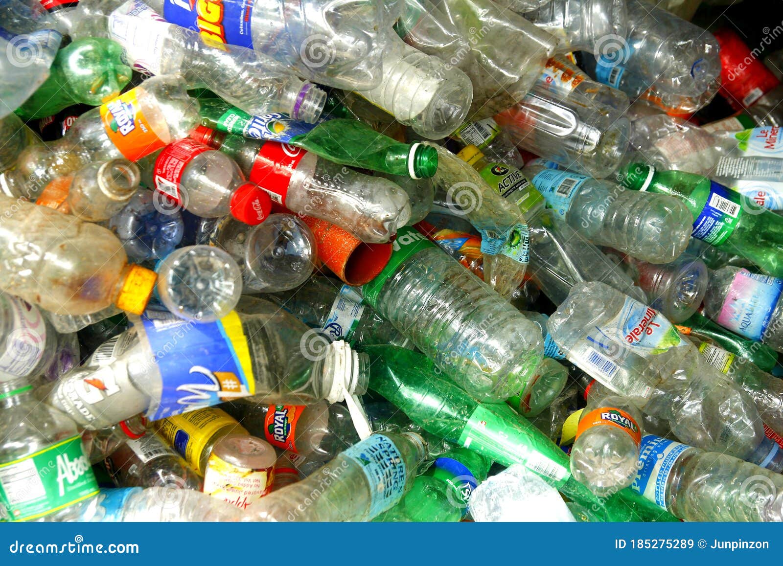 Assorted Plastic Waste Materials At A Materials Recovery Facility Ready ...