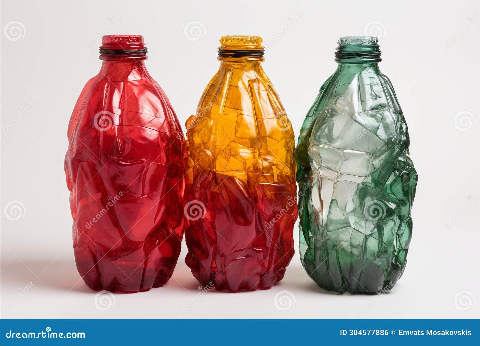 Assorted Plastic Water Bottles in Different Sizes and Shapes Isolated ...