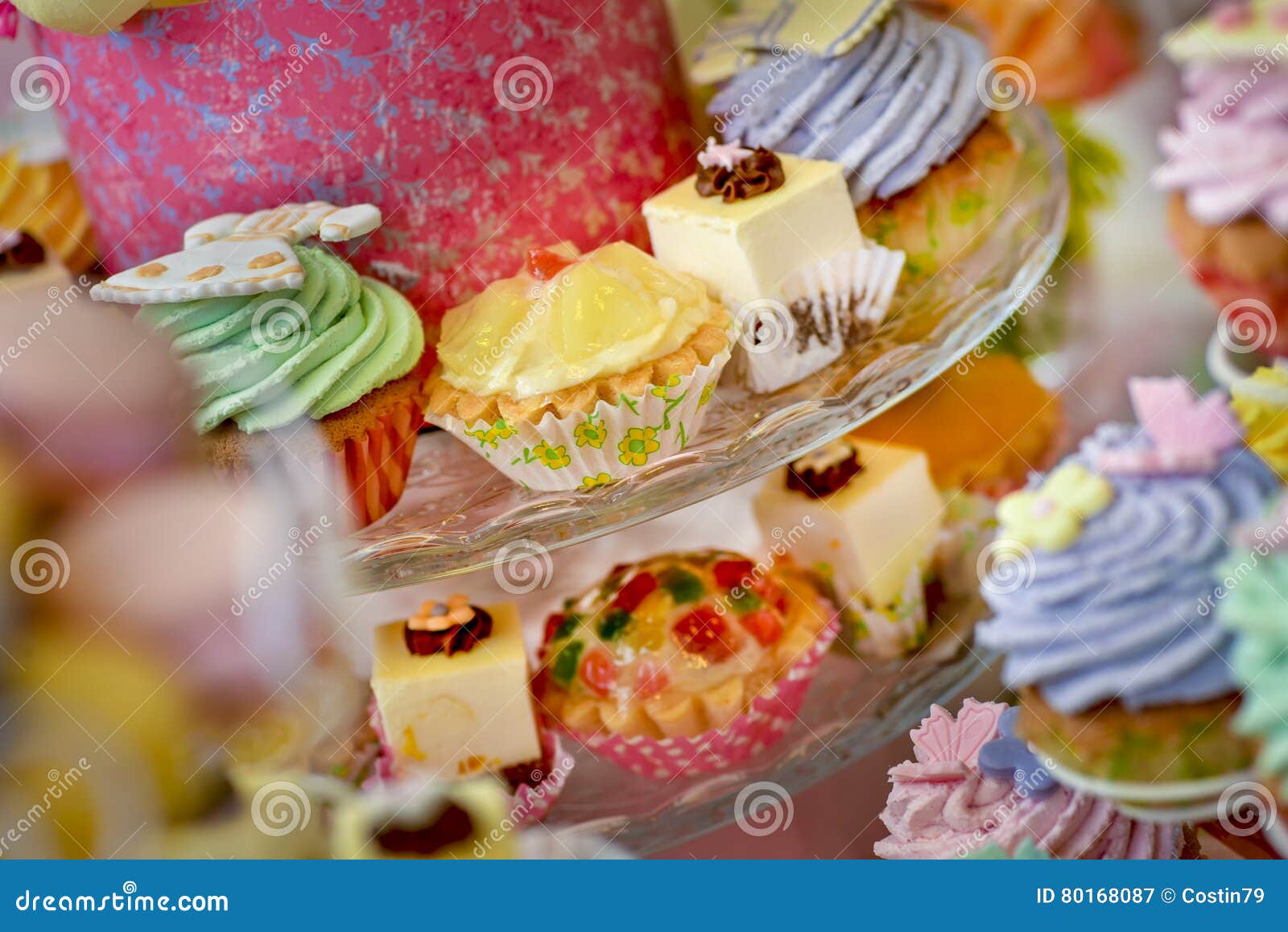 Assorted plates cakes stock image. Image of biscuit, festive - 80168087