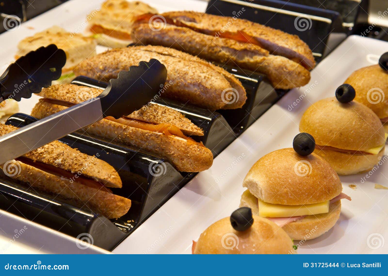 Assorted Platter of Sandwiches Stock Photo - Image of gourmet, meat ...