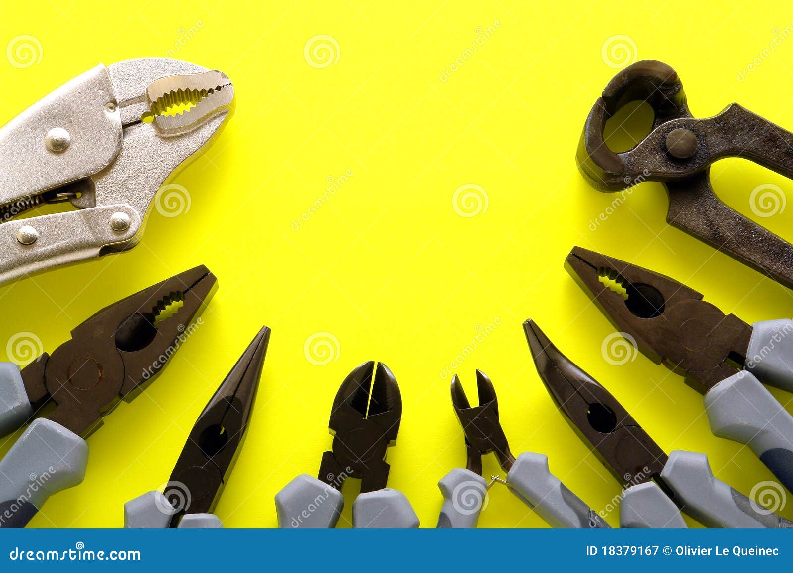Assorted Pliers Tools Collection Stock Image - Image of forged, locking ...