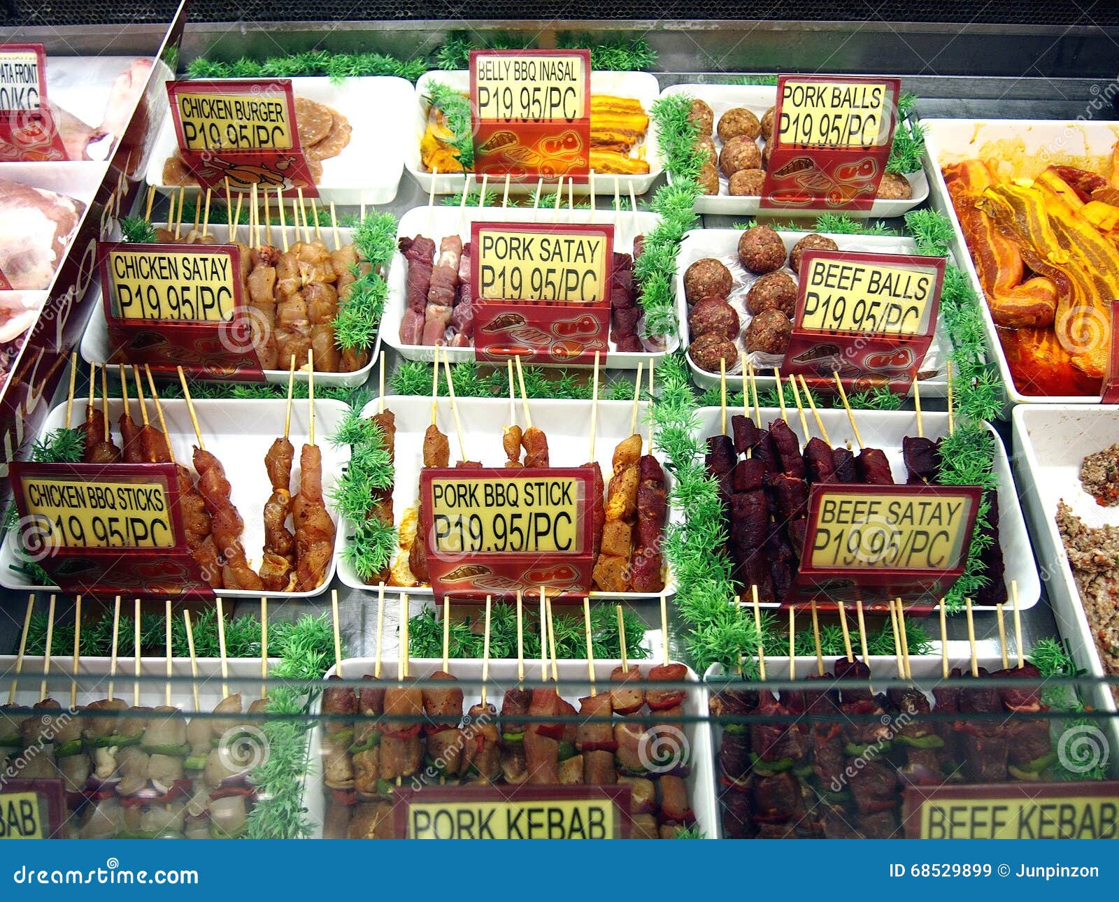 Assorted Processed Meat on Display at a Store Stock Image - Image of ...