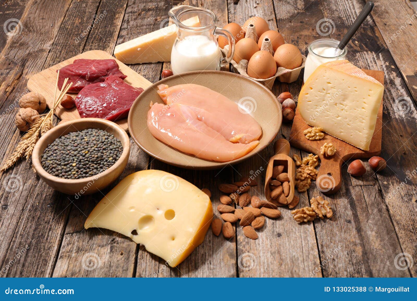 Assorted protein food stock photo. Image of bean, assortment - 133025388