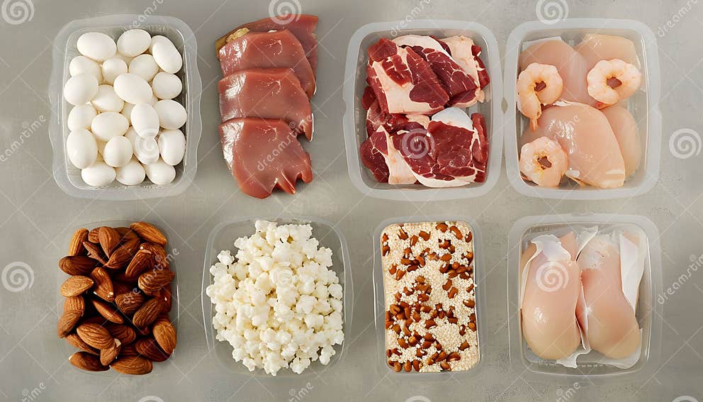 Assorted of Protein Food Source Stock Photo - Image of healthy, organic ...