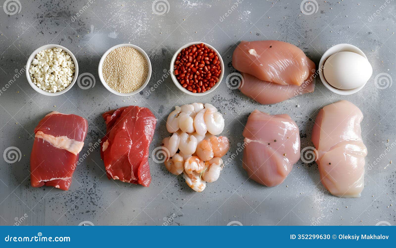 Assorted of Protein Food Source Stock Photo - Image of bowl, vegetable ...