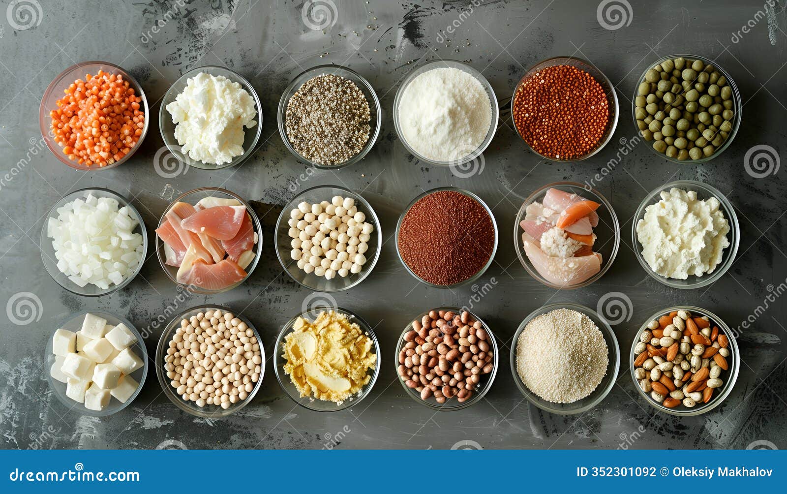 Assorted of Protein Food Source Stock Photo - Image of bowl, diet ...
