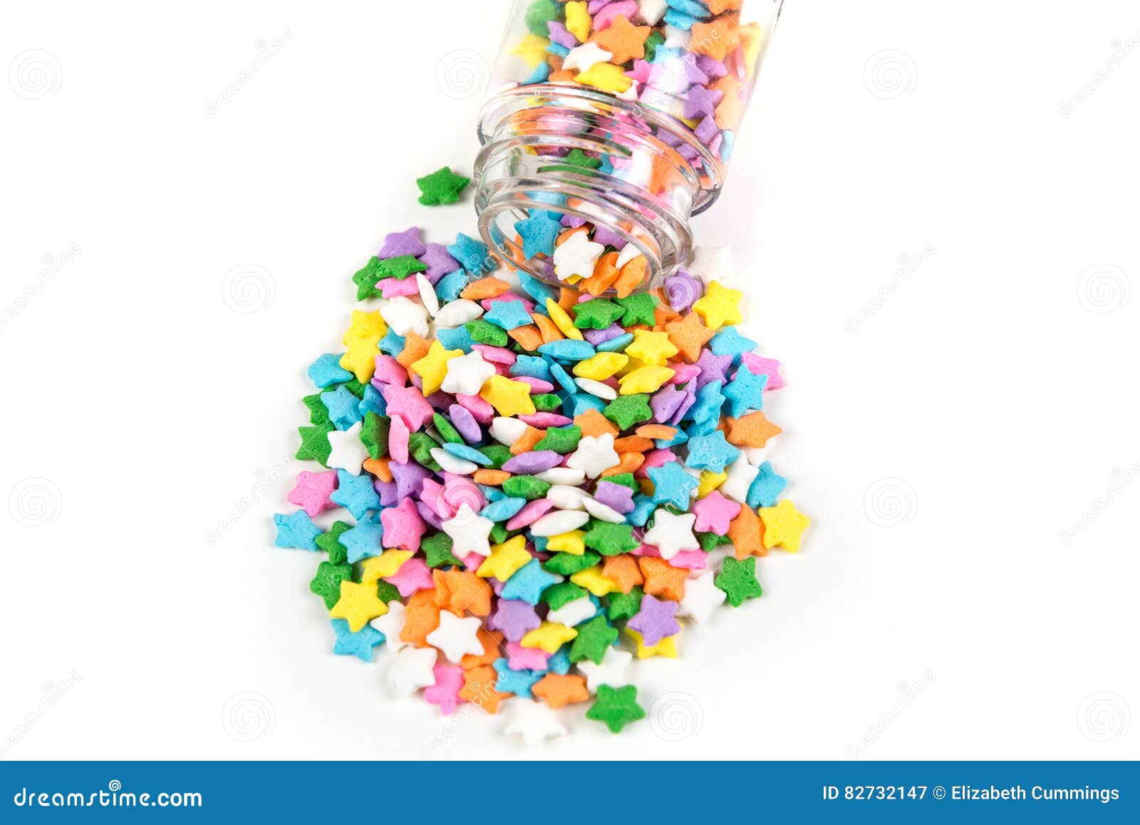 Assorted Rainbow Colored Sprinkles and Bottle Stock Image - Image of ...