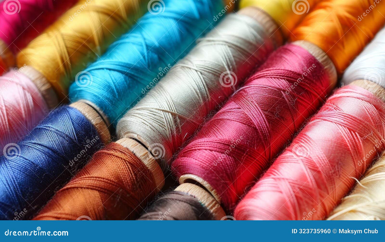 Assorted Rainbow Threads Ideal for Sewing and Embroidery Projects with ...