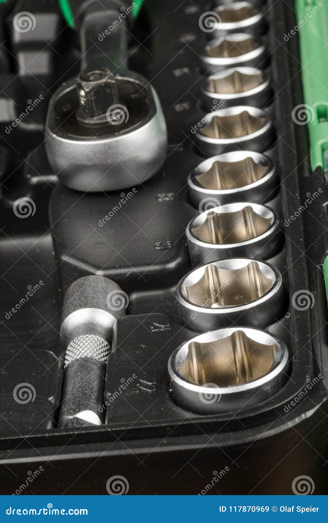 Ratchet With Sockets Blurred Background Stock Image | CartoonDealer.com ...