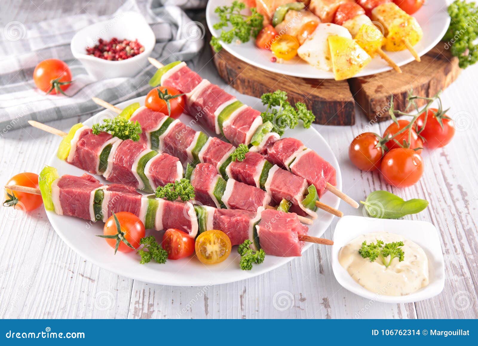 Raw beef barbecue stock photo. Image of kebab, barbecue - 106762314