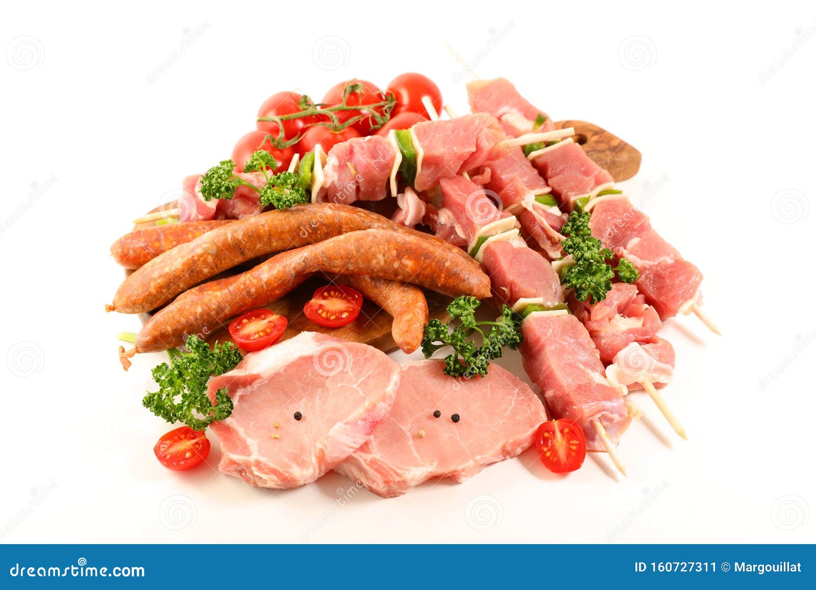 Assorted of raw meat stock image. Image of dinner, selection - 160727311