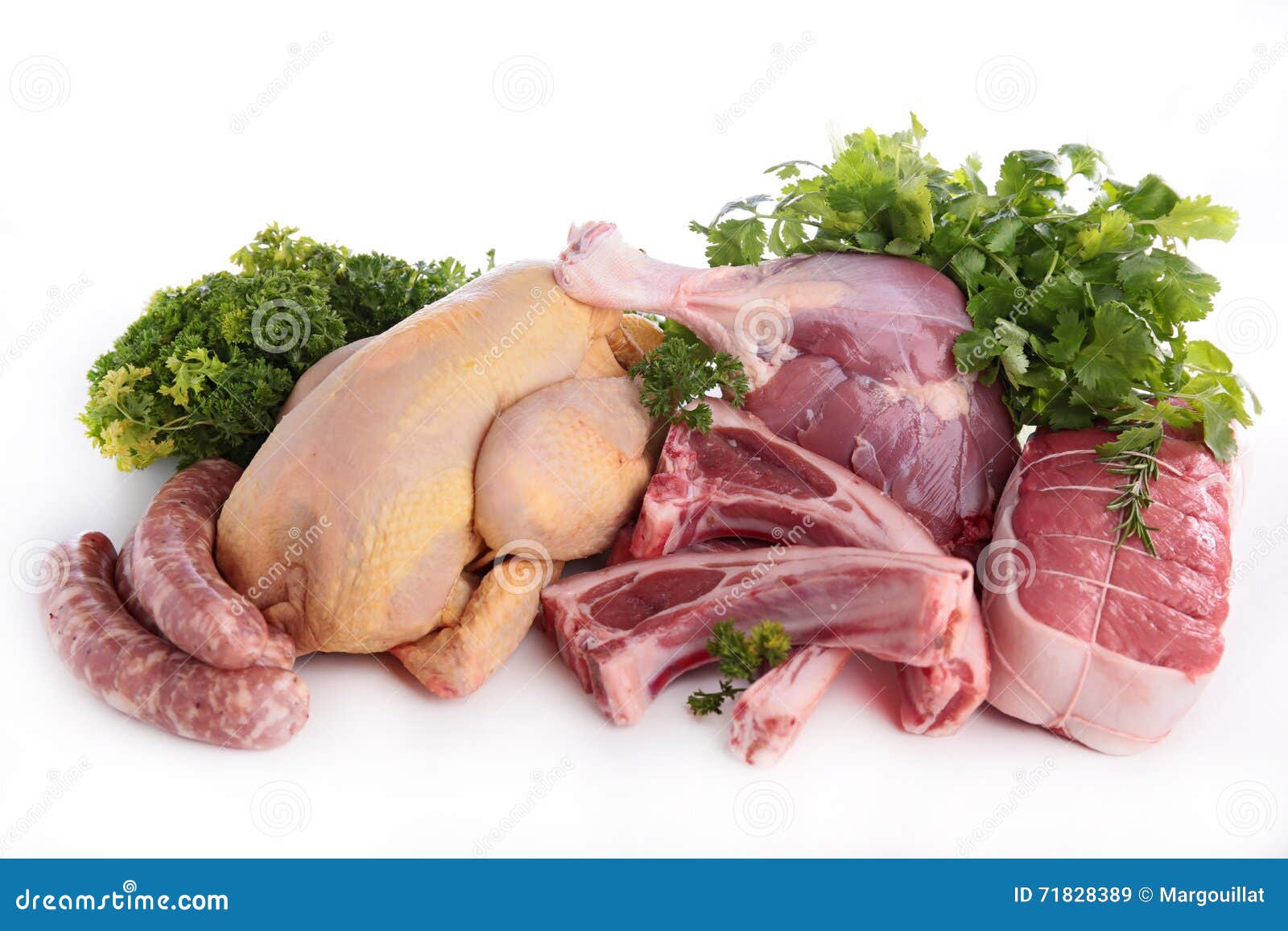 Assorted raw meats stock image. Image of meats, chicken - 71828389