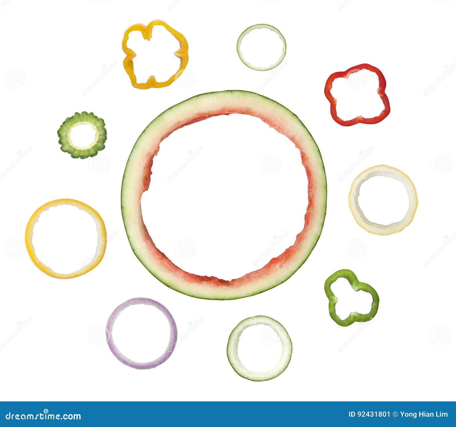Assorted Ring Shaped Fruit and Vegetable Peels Stock Image - Image of ...