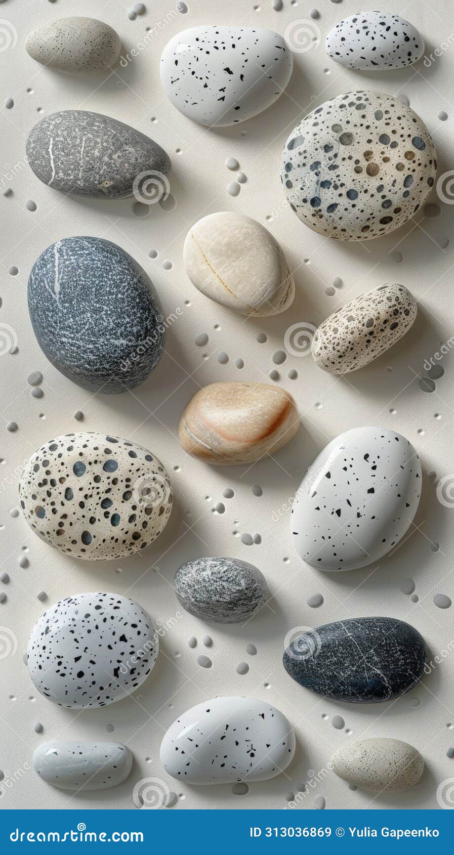 Assorted Rocks and Leaves on White Surface Stock Image - Image of ...