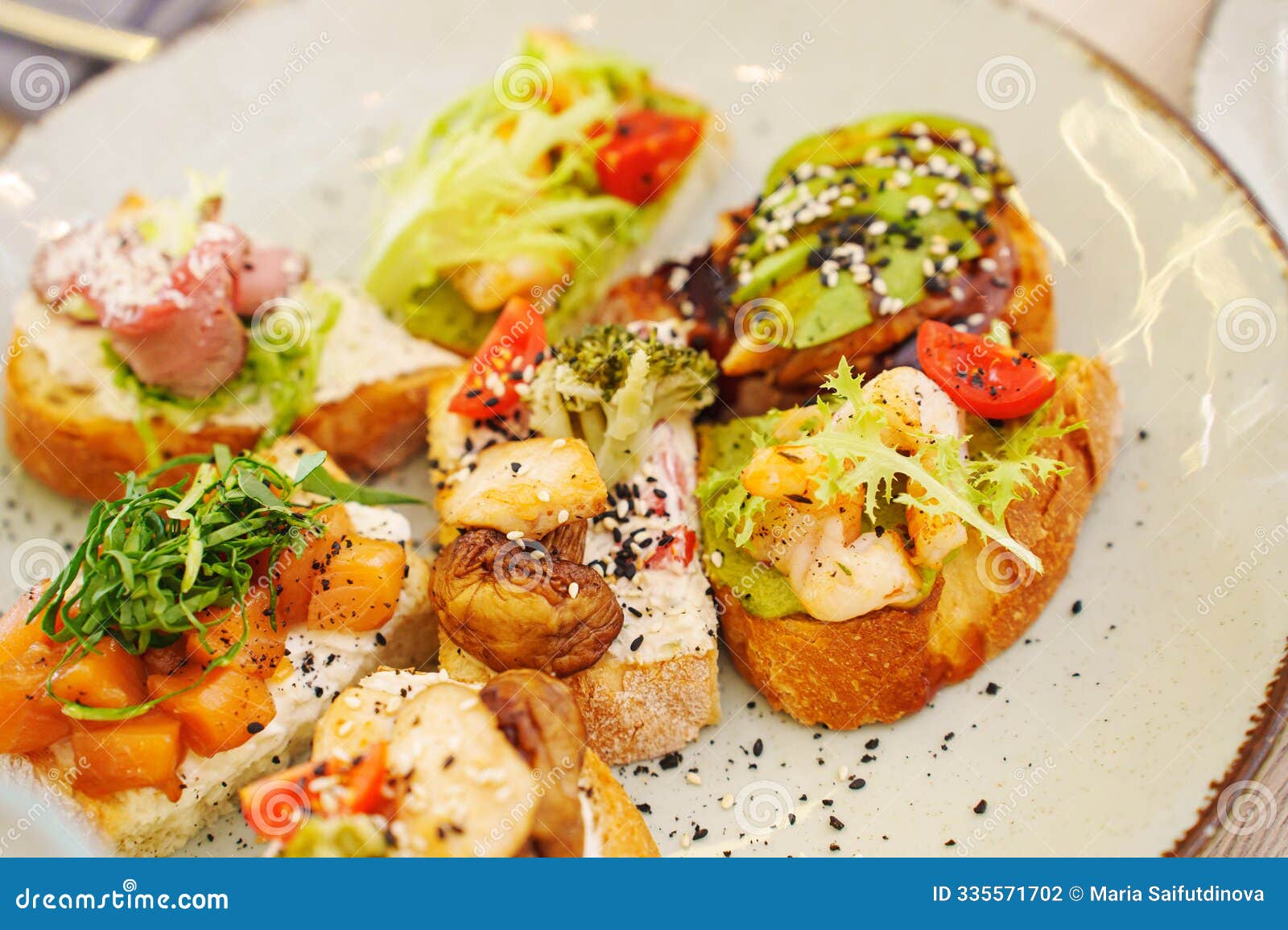 Assorted Sandwiches with Different Fillings. Stock Photo - Image of ...