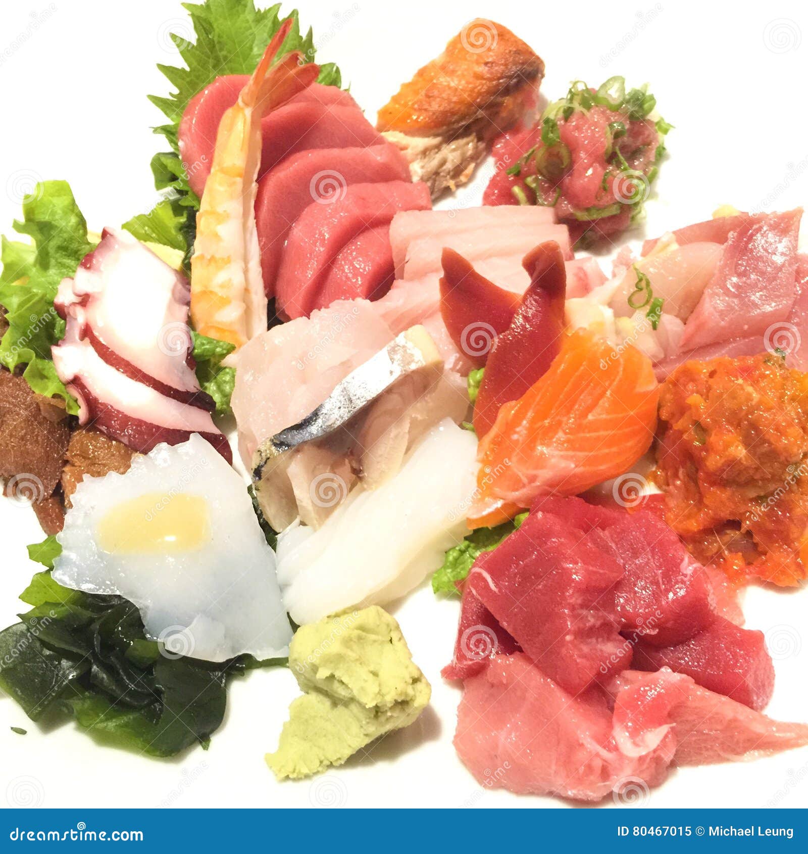 Assorted sashimi stock image. Image of isolated, assorted - 80467015