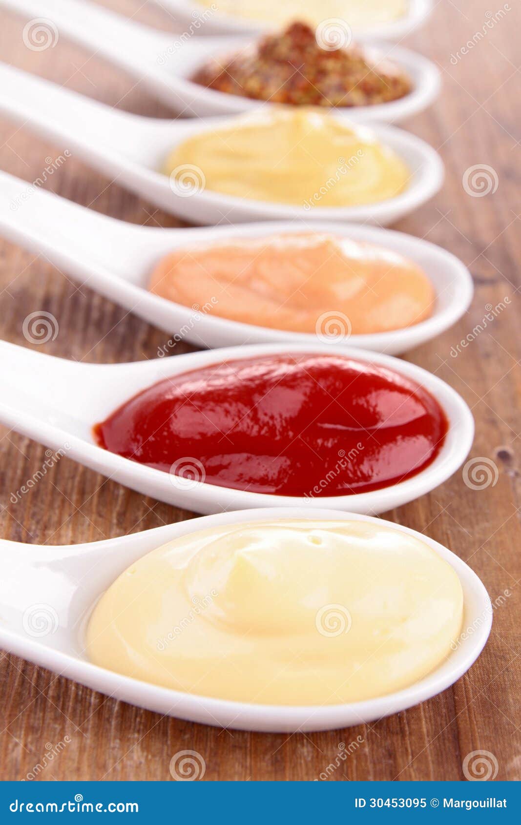 Assorted of sauces stock image. Image of mayonnaise, spice - 30453095