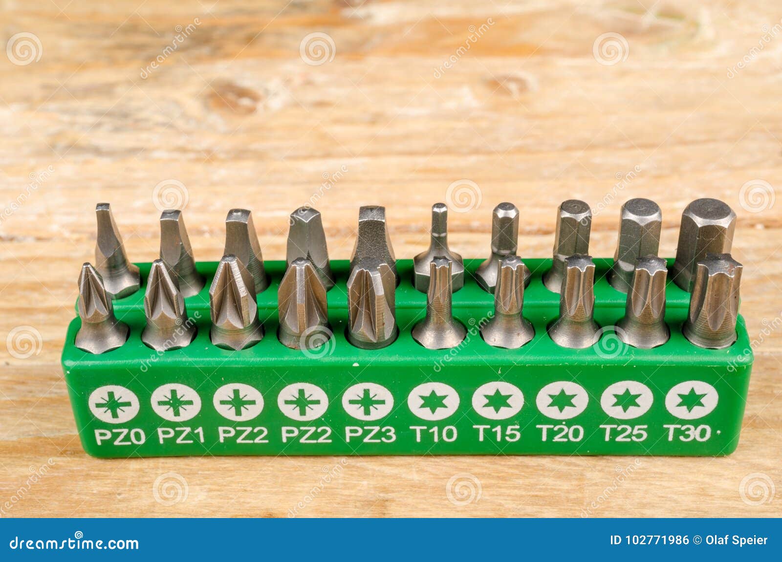 Assorted Screwdriver Insert Tips Stock Photo - Image of horizontal ...