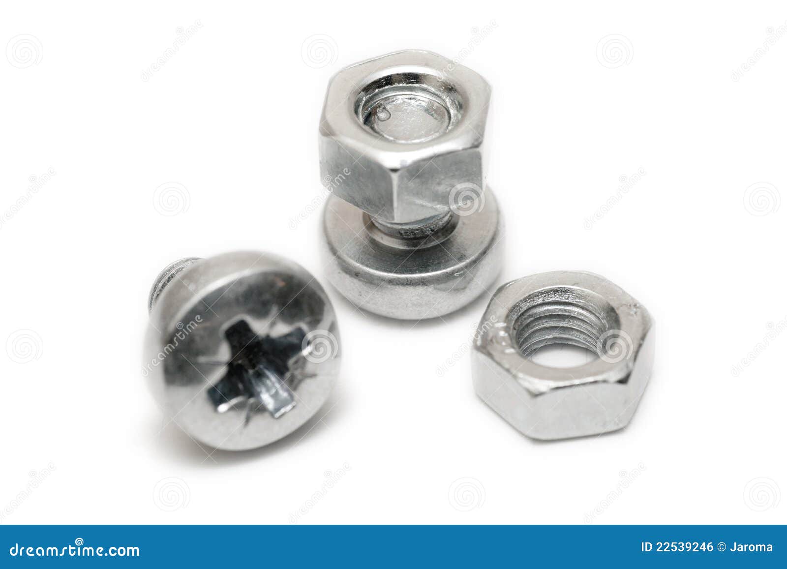 Assorted screws and nuts stock photo. Image of hexagonal - 22539246