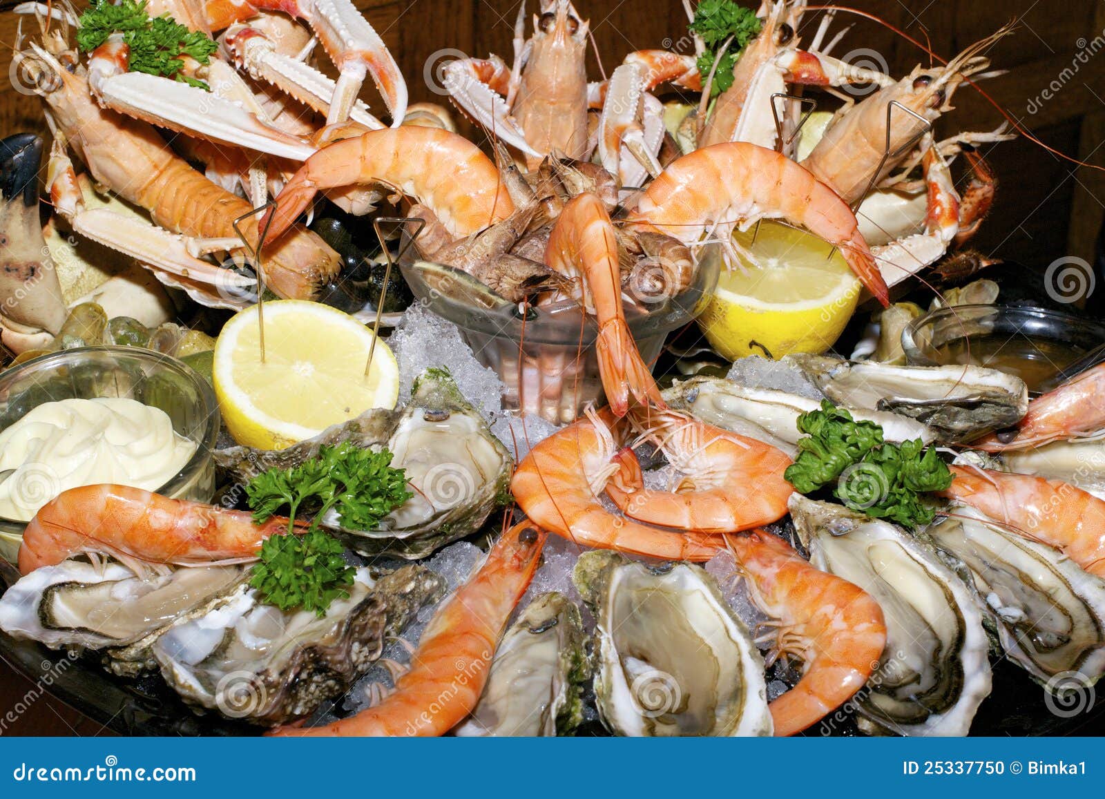 Assorted seafood stock photo. Image of crustacean, lemon - 25337750