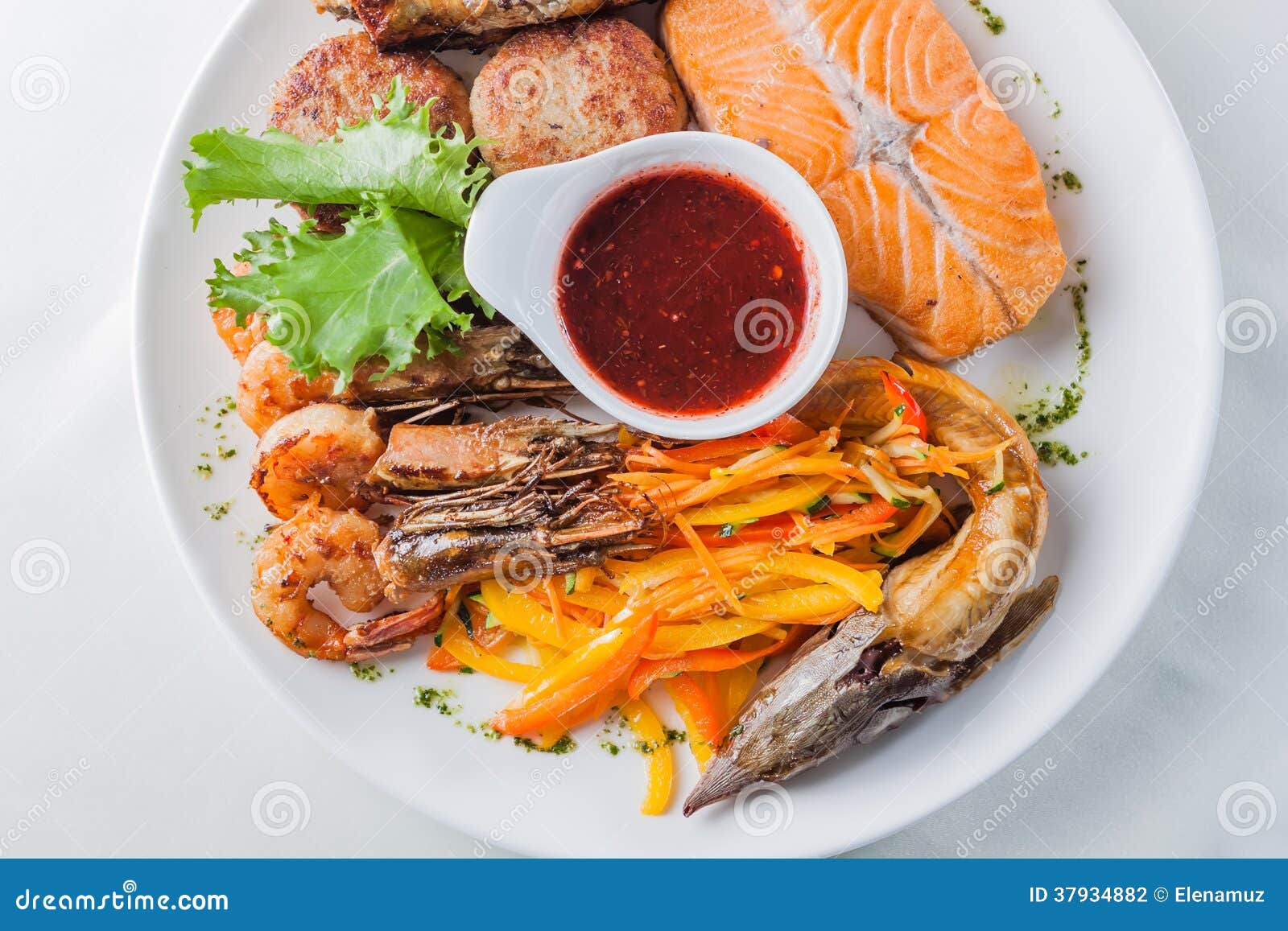 Assorted seafood stock photo. Image of delicacy, meal - 37934882