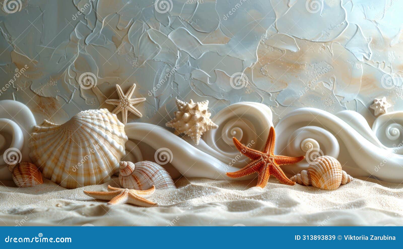Assorted Seashells AI Generated Stock Illustration - Illustration of ...