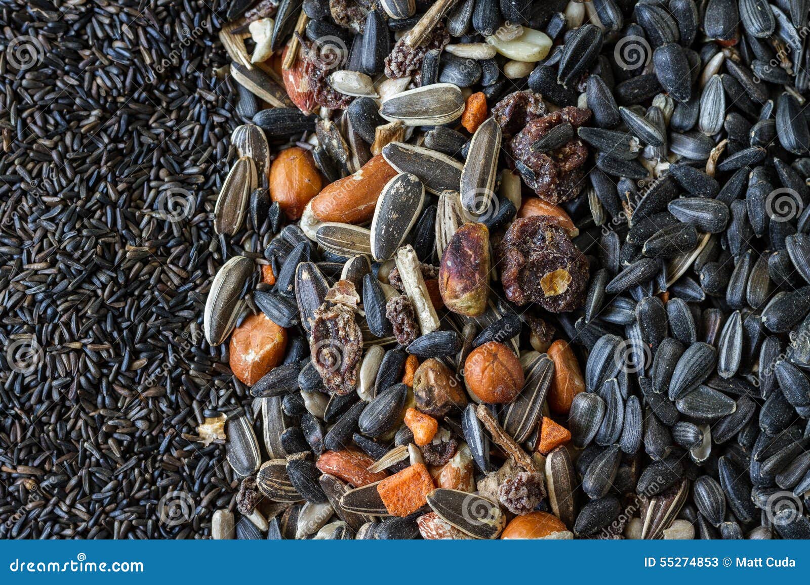 Assorted Seed, Nuts and Dreied Fruit Stock Image - Image of closeup ...