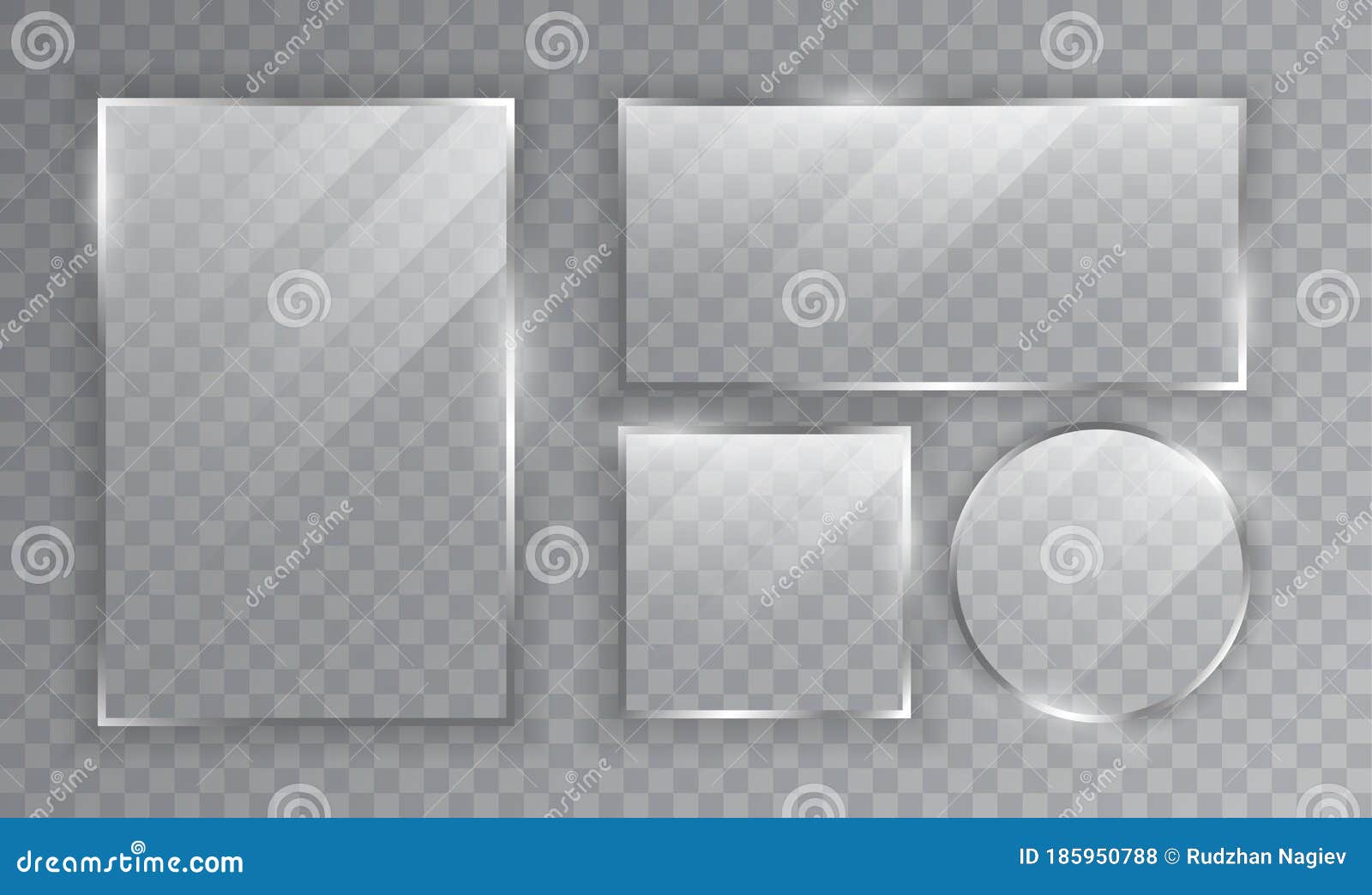 Assorted Shaped Sheets of Transparent Glass Stock Vector - Illustration ...