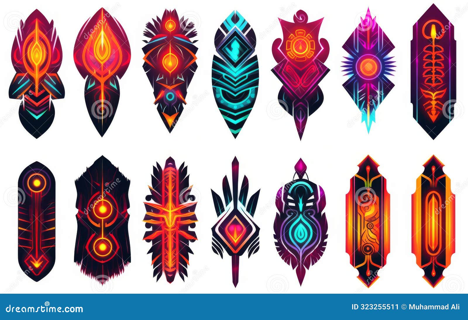 A Assorted Shapes and Colors on White Background Stock Image - Image of ...