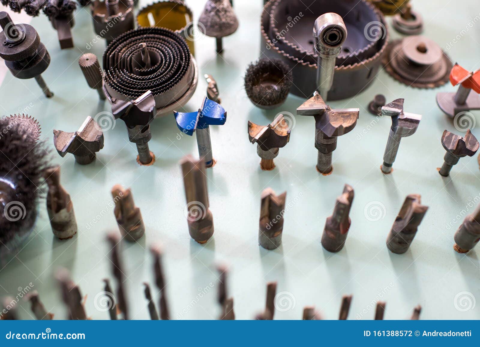 Assorted Shapes of Drill Bits for Woodworking Stock Photo - Image of ...