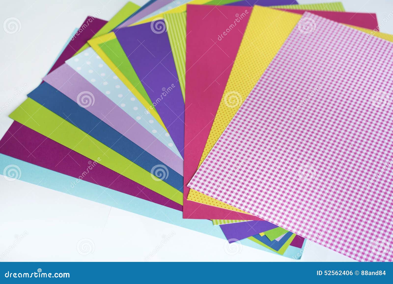 Assorted Sheets of Color Paper. Stock Photo - Image of artwork ...
