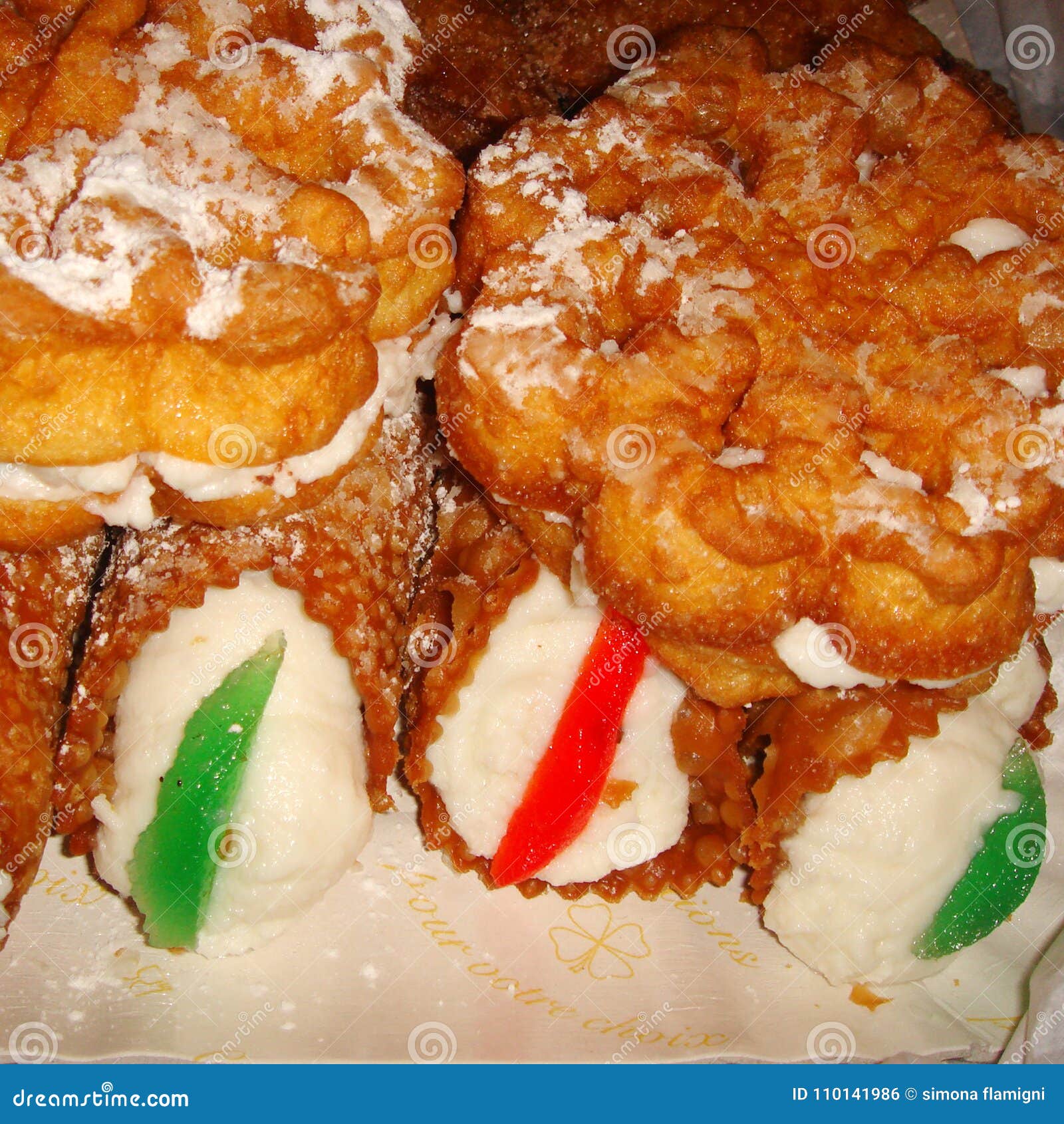 Assorted sicilian sweets stock photo. Image of cannoli - 110141986