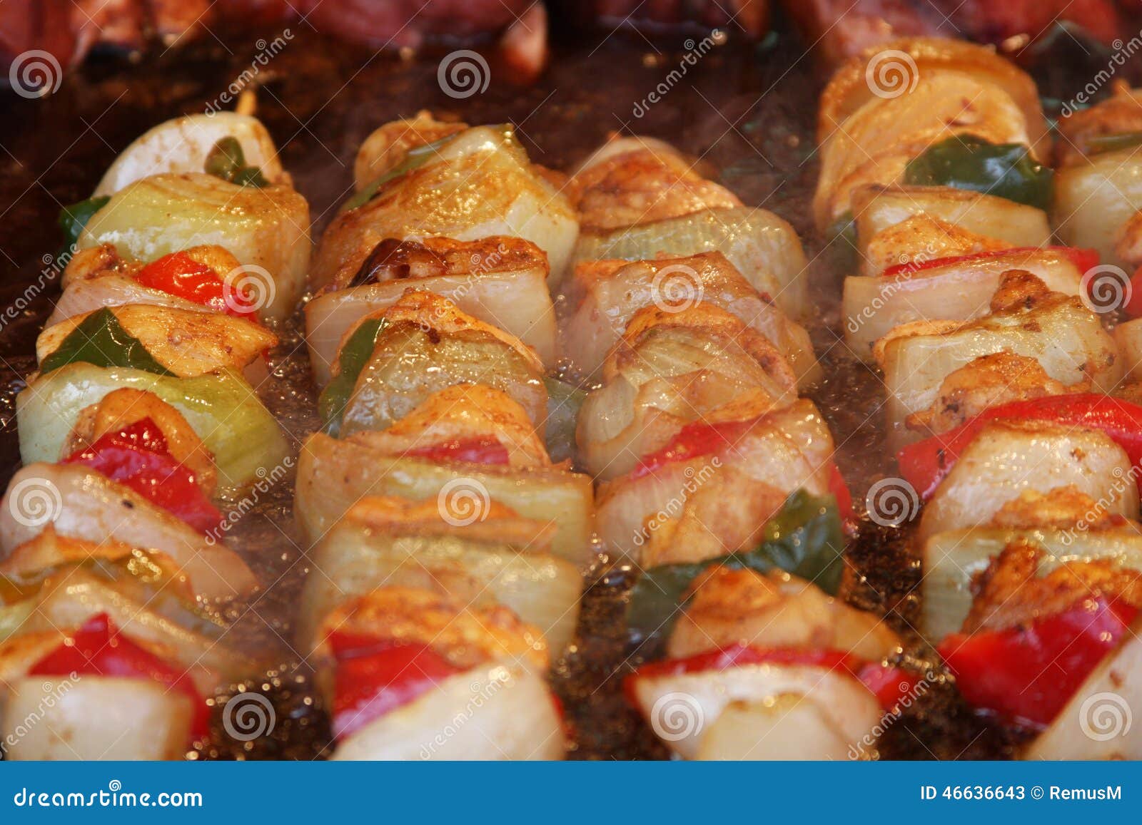 Assorted skewers stock image. Image of turkey, roasted - 46636643